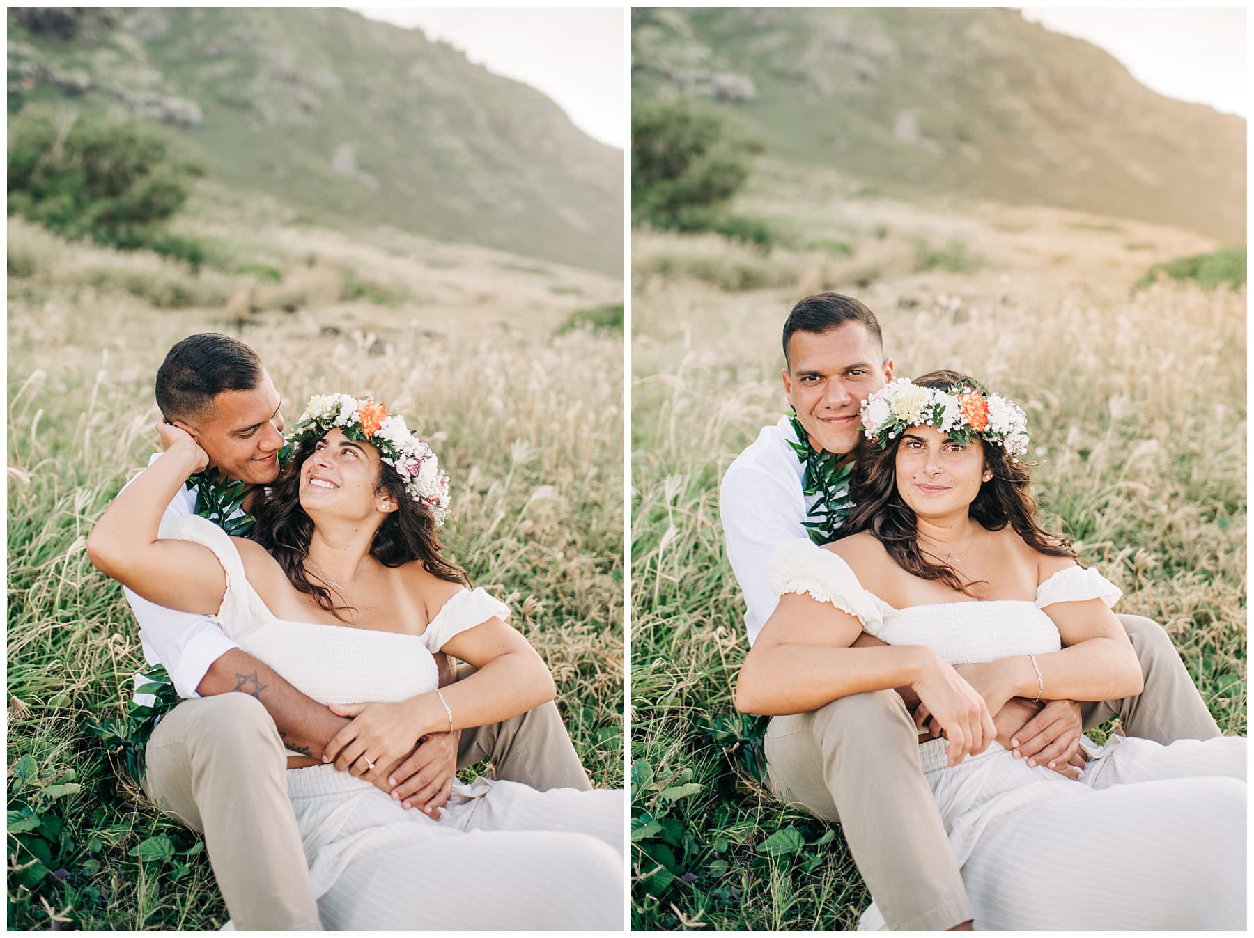 Oahu Engagement Session at Ka'ena Point - E+E Photography